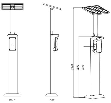 Highway Roadside Solar Powered Emergency Phone Call Box IP67 With Solar ...