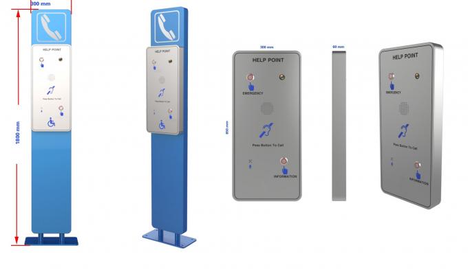 Metro / Subway Station VoIP Emergency Phone , SOS Call Box With Camera