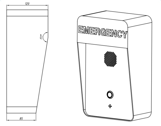 Robust Housing Yellow SIP Call Box IP67 Watertight VoIP Emergency Call Box