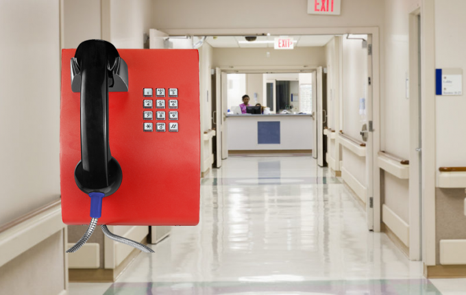 Vandal Proof Handset Analog Wall Phone For Hospital / Bus Station Telephone