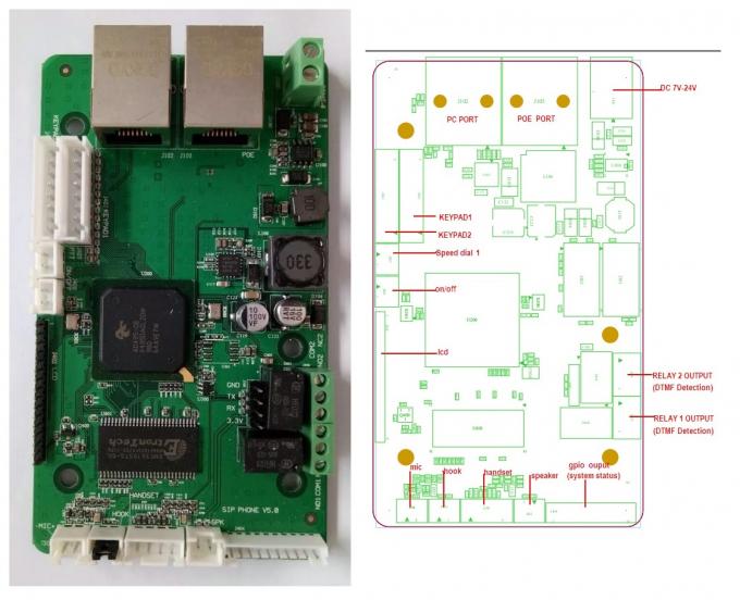Industrial VoIP / SIP Telephone Circuit Board, IP PCB for Industry