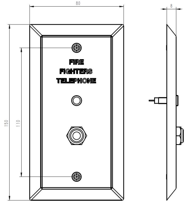 SIP Auto Dial Firefighter Telephone With ABS Material Handset And Jack