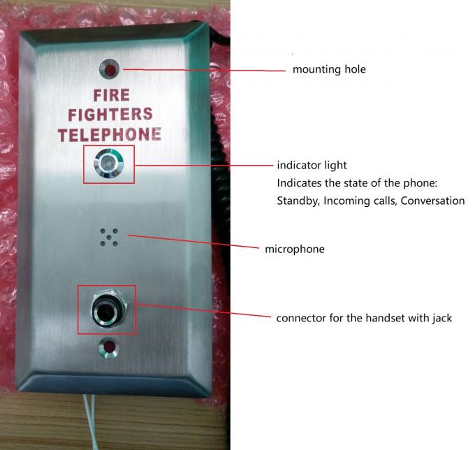 Weatherproof Industrial Analog Telephone , Fire Fighting Telephone System