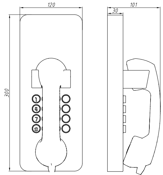 Wall Mounted SIP Prison Telephone Corrosion Resistant With PoE Powered