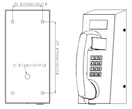 Vandal Resistant SIP Prison Phone , Steel Jail Phone with LCD Display