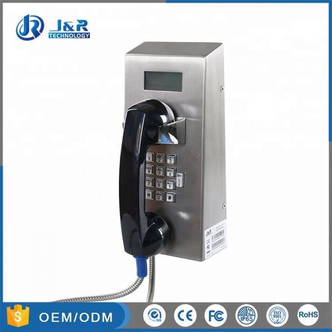 Wall Mounted Vandal Proof Telephone , Heavy Duty Analog Phone With LCD ...