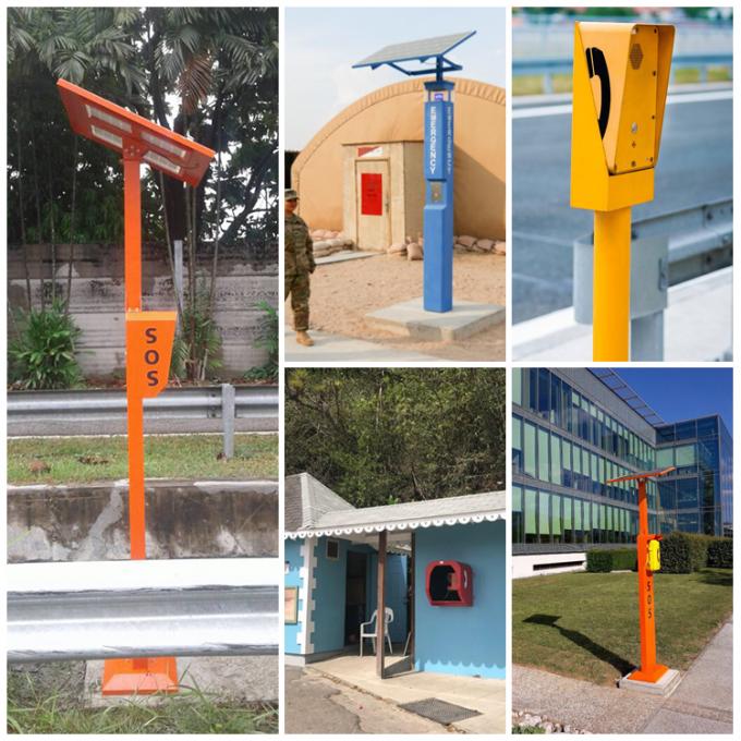 Highway Roadside Solar Powered Emergency Phone Call Box IP67 With Solar ...