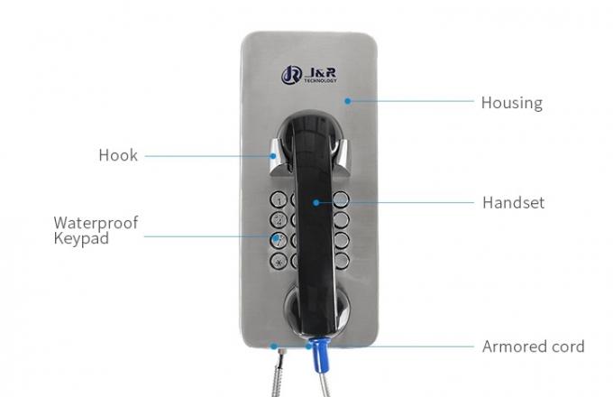 Tactile Keypad Vandal Resistant Telephone GSM Metallic IP Jail IP55