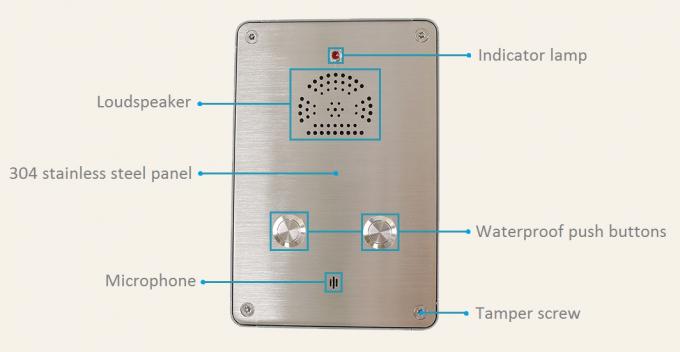 Auto Dialer Stainless Steel GSM Elevator Emergency Telephone IP65