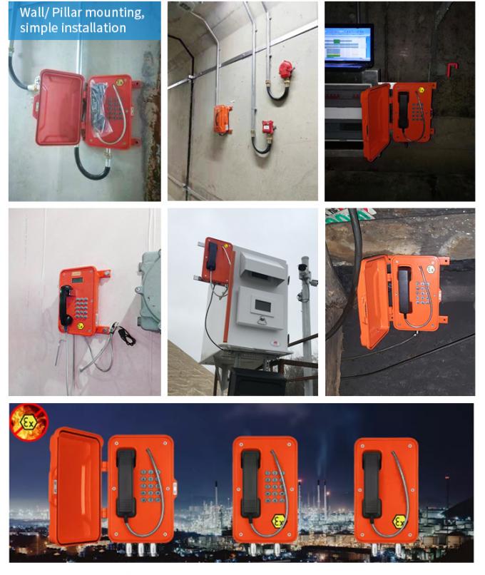 Full Keypad Explosion Proof Telephone IP67 SIP With LED Display