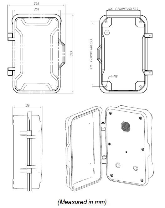 Public IP68 Industrial Weatherproof Telephone With Cast Aluminum Enclosure